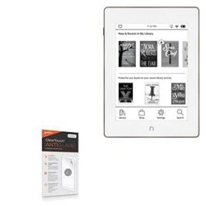 boxwave screen protector compatible with barnes & noble nook glowlight plus (2015 edition 6 in) - cleartouch anti-glare (2-pack), anti-fingerprint matte film skin