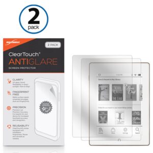 BoxWave Screen Protector Compatible With Barnes & Noble Nook GlowLight Plus (2015 Edition 6 in) - ClearTouch Anti-Glare (2-Pack), Anti-Fingerprint Matte Film Skin