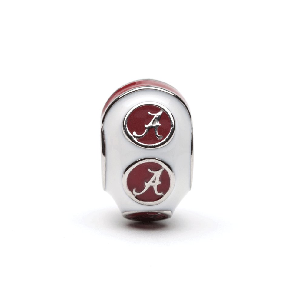 University of Alabama Bead Charm Set | Stainless Steel Alabama Charms | Set of Three Crimson Tide Charms | University of Alabama Gift | Fits Most Popular Charm Bracelets