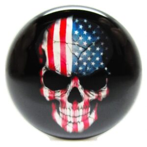 Pierced Republic American Skull Ear Plugs - Acrylic - Screw on - New *Pair* (00 Gauge (10mm))