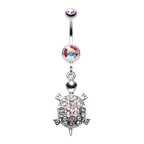 WildKlass Jewelry Turtle Dazzle 316L Surgical Steel Belly Button Ring