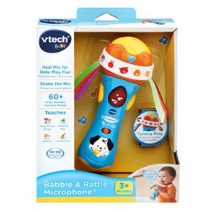 VTech Baby Babble and Rattle Microphone, Blue Small