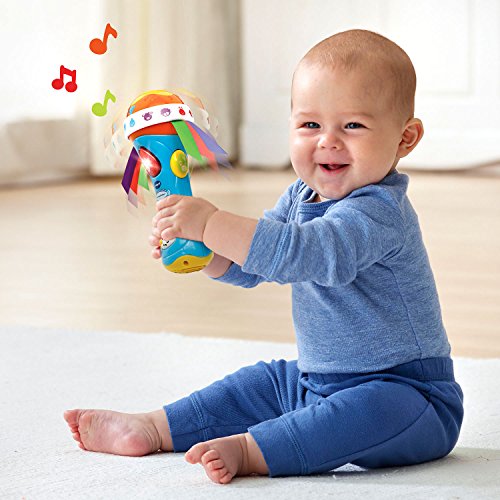 VTech Baby Babble and Rattle Microphone, Blue Small