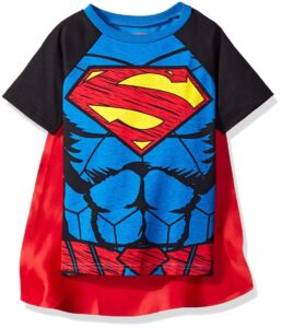 warner bros. toddler boys superman cape t-shirt set blue 3t