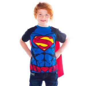 Warner Bros. Toddler Boys Superman Cape T-Shirt Set Blue 3T