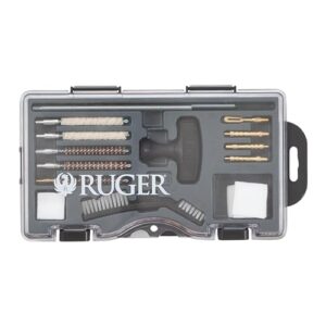 allen company ruger rimfire .22 cal rifle and handgun cleaning kit with case - pistol cleaner - 16-piece - gun accessories for men and women,grey