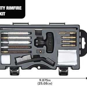 Allen Company Ruger Rimfire .22 Cal Rifle and Handgun Cleaning Kit with Case - Pistol Cleaner - 16-Piece - Gun Accessories for Men and Women,Grey