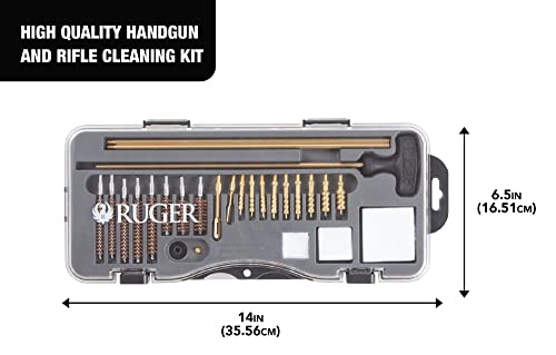 Allen Company Ruger Handgun Cleaning Kit with Case - Pistol Cleaner - 15-Piece - Gun Accessories for Men and Women - Grey