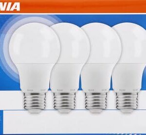 SYLVANIA LED A19 Light Bulb, 60W Equivalent, Efficient 8.5W, Frosted, 5000K, Daylight - (79284), 4 Count (Pack of 1)