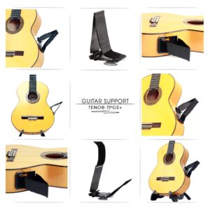 Tenor TPGS+ Professional Ergonomic Guitar Rest, Guitar Lifter, Guitar Foot Stool, Footstool Strap, Professional Posa Guitar Support for Classical, Flamenco, Acoustic or Arch Top Guitar Players.