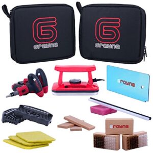 grayne deluxe ski and snowboard tuning kit w/waxing iron