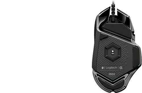 Logitech G502 Proteus Spectrum RGB Tunable Gaming Mouse, 12,000 DPI On-The-Fly DPI Shifting, Personalized Weight and Balance Tuning with (5) 3.6g Weights, 11 Programmable Buttons