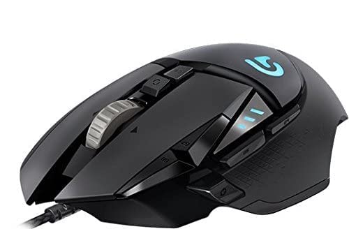 Logitech G502 Proteus Spectrum RGB Tunable Gaming Mouse, 12,000 DPI On-The-Fly DPI Shifting, Personalized Weight and Balance Tuning with (5) 3.6g Weights, 11 Programmable Buttons