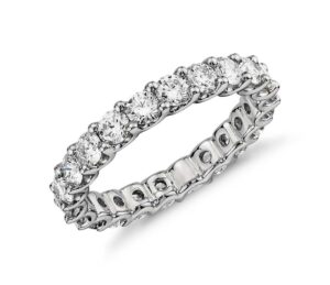 nyc sterling 3.50mm sterling silver 925 cubic zirconia cz eternity engagement wedding band ring (9)