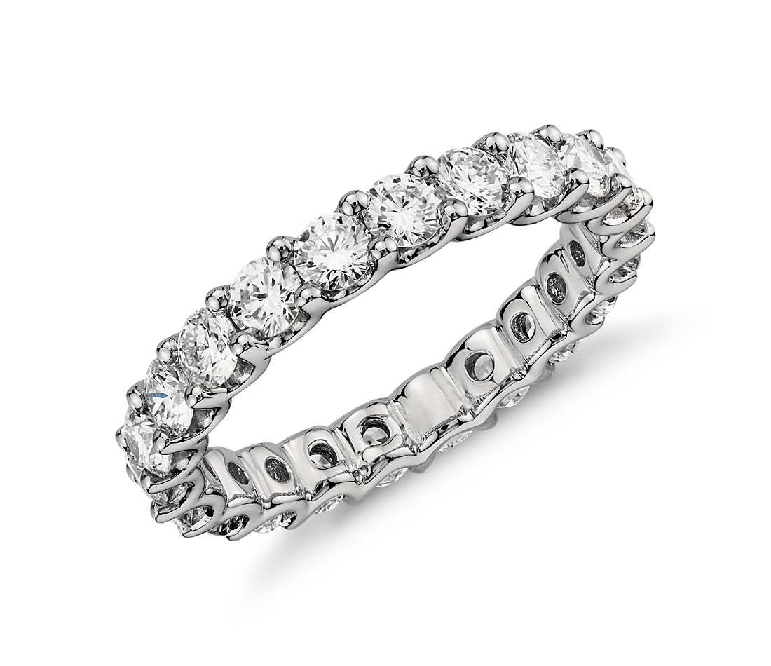 NYC Sterling 3.50mm Sterling Silver 925 Cubic Zirconia Cz Eternity Engagement Wedding Band Ring (9)