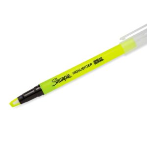 Sharpie Clear View Highlighter Stick, Yellow, 12/Pack (1950746)