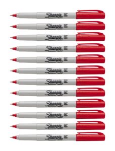 sharpie color burst permanent markers, ultra-fine point, red