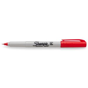 SHARPIE Color Burst Permanent Markers, Ultra-Fine Point, Red