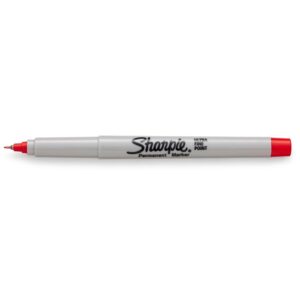 SHARPIE Color Burst Permanent Markers, Ultra-Fine Point, Red