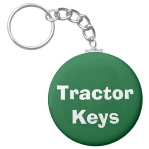 A&T Designs Tractor Keys 2.25” Keychain Farm Trailer