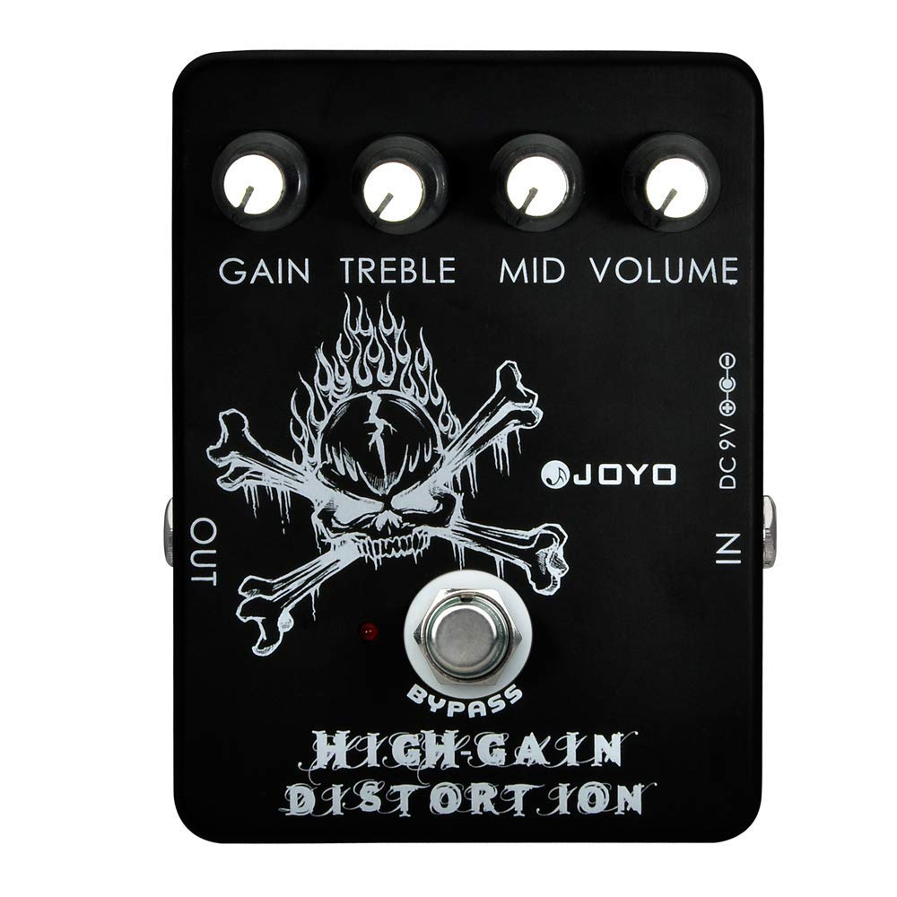 Joyo JF-04 High Gain Distortion, Guitar FX Pedal with Mid EQ