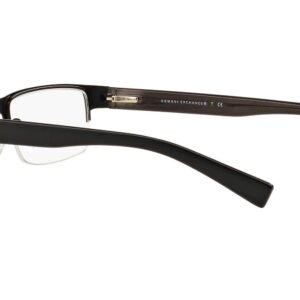 A|X ARMANI EXCHANGE Men's AX1015 Rectangular Prescription Eyewear Frames, Black/Demo Lens, 52 mm