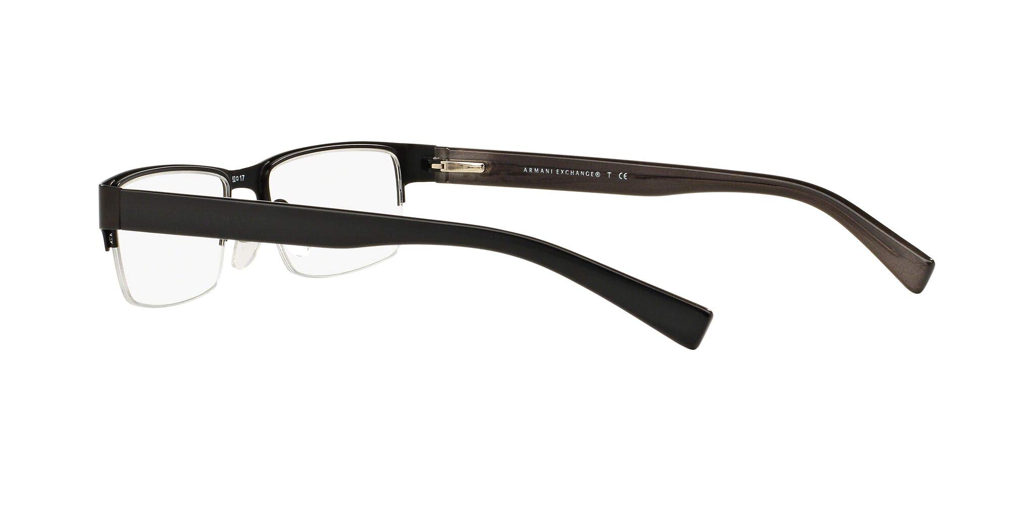 A|X ARMANI EXCHANGE Men's AX1015 Rectangular Prescription Eyewear Frames, Black/Demo Lens, 52 mm