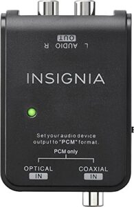 insignia optical/coaxial digital-to-analog converter - black