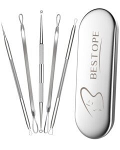 taythi blackhead remover tool, pimple popper tool kit, blackhead extractor tool for face, extractor tool for comedone zit acne whitehead blemish, stainless steel extraction tools