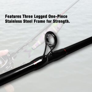 Fiblink 4 Pieces Travel Casting Rod Graphite Baitcasting Fishing Rod Portable Fishing Rod Baitcaster (7' Medium Heavy)