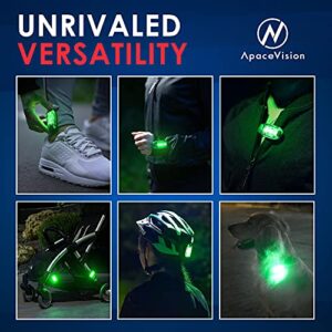 LED Safety Light (2 Pack) - Clip On Strobe/Running Lights for Runners, Dog, Bike, Walking, Boat, Kayak, Stroller and More - High Visibility Accessories for Your Reflective Gear, Bicycle, Green