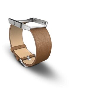 fitbit blaze accessory band, leather, camel, large