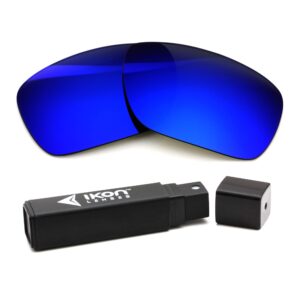 ikon lenses polarized replacement lenses fits costa del mar blackfin sunglasses (deep blue mirror)