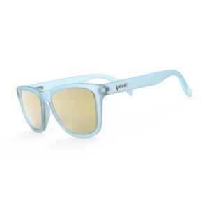 goodr og polarized sunglasses sunbathing with wizards/light blue, one size - men's