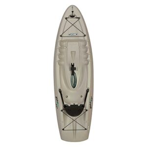 lifetime hydros angler kayak with paddle, sandstone, 101"