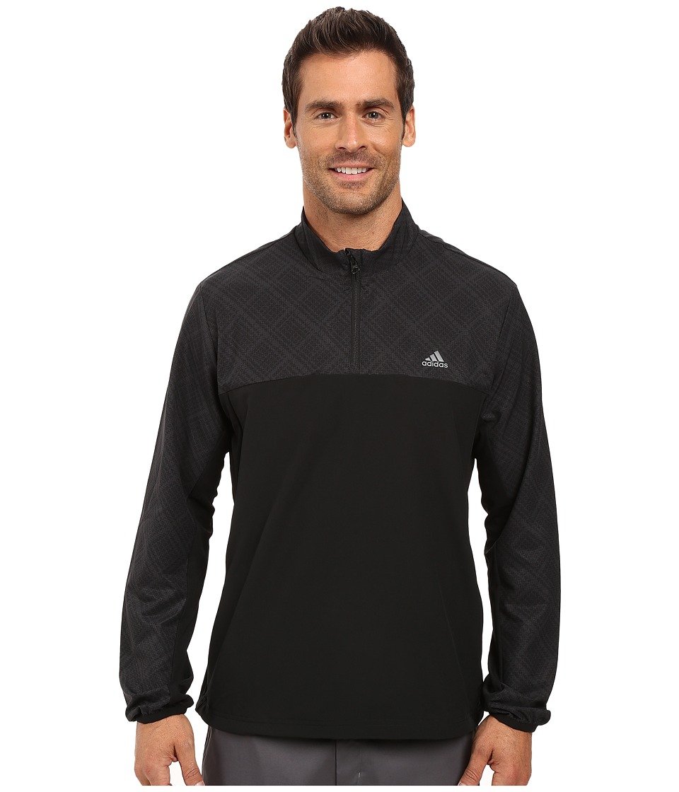 adidas Golf Men's Performance Stretch 1/2 Wind Jacket Carbon/Black Outerwear XL