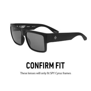 IKON LENSES Replacement Lenses For SPY Cyrus Sunglasses - Polarized (Black)