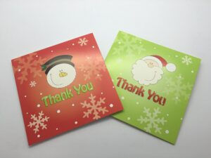 pack of 20 christmas thank you cards with envelopes