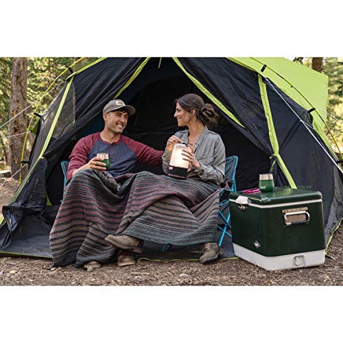 Coleman Carlsbad Dark Room Camping Tent with Screened Porch, 4/6 Person Tent Blocks 90% of Sunlight and Keeps Inside Cool, Weatherproof Tent with Easy Setup and Screened-In Porch