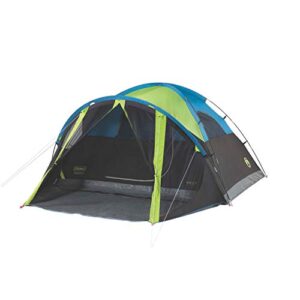 Coleman Carlsbad Dark Room Camping Tent with Screened Porch, 4/6 Person Tent Blocks 90% of Sunlight and Keeps Inside Cool, Weatherproof Tent with Easy Setup and Screened-In Porch