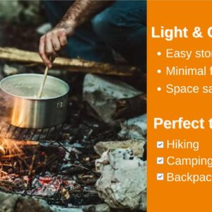 BeGrit Backpacking Camping Cookware Mini Picnic Camping Cooking Mess Kit with Pot and Pan Set for Hiking 8pcs Set