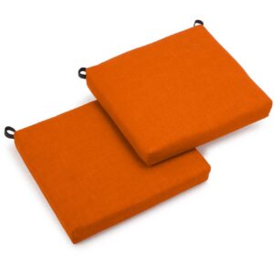 blazing needles indoor/outdoor chair cushion, 20" x 19", tangerine dream 2 count