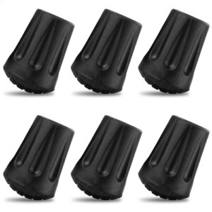 6pcs hiking walking stick tips - rubber tips for hiking poles hiking accessories collapsible walking stick tips rubber tips for canes - hiking pole tips rubber tips for walkers