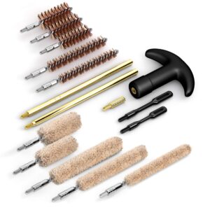 Wydan Universal Gun Cleaning Kit - Handgun Pistol 9mm Cleaning Kit for 9 mm .22 .357 .30 .38 .40 .44 .45 Ca Caliber - Carrying Case Compact Travel Size Metal Brushes