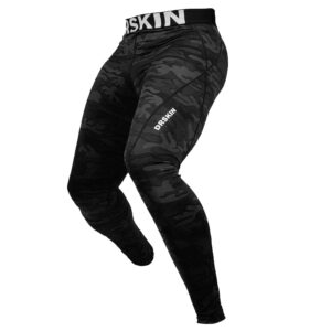 drskin men’s compression pants tights leggings sports baselayer running athletic workout active (dmbb04, l) black