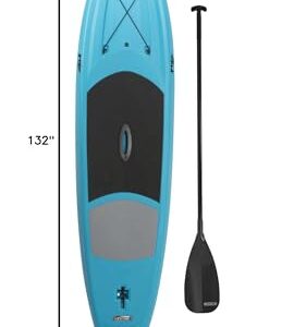 Lifetime Amped Hardshell Paddleboard with Paddle, 11', Glacier Blue