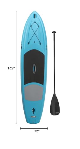 Lifetime Amped Hardshell Paddleboard with Paddle, 11', Glacier Blue