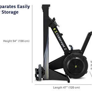 Concept2 RowErg Indoor Rowing Machine with Tall Legs - PM5 Monitor, Device Holder, Adjustable Air Resistance, Easy Storage