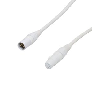 audio 2000s e80125 xlr male to xlr female 25 feet white color microphone cable