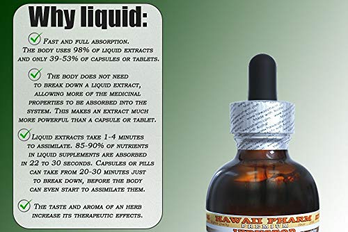 HawaiiPharm California Poppy Alcohol-Free Liquid Extract, Nervous System Calming and Support. Glycerite 2 fl.oz